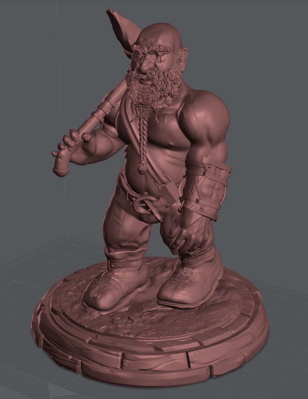 Dwarf Champion DnD Miniature Tabletop RPG 3D model 3D printable | CGTrader