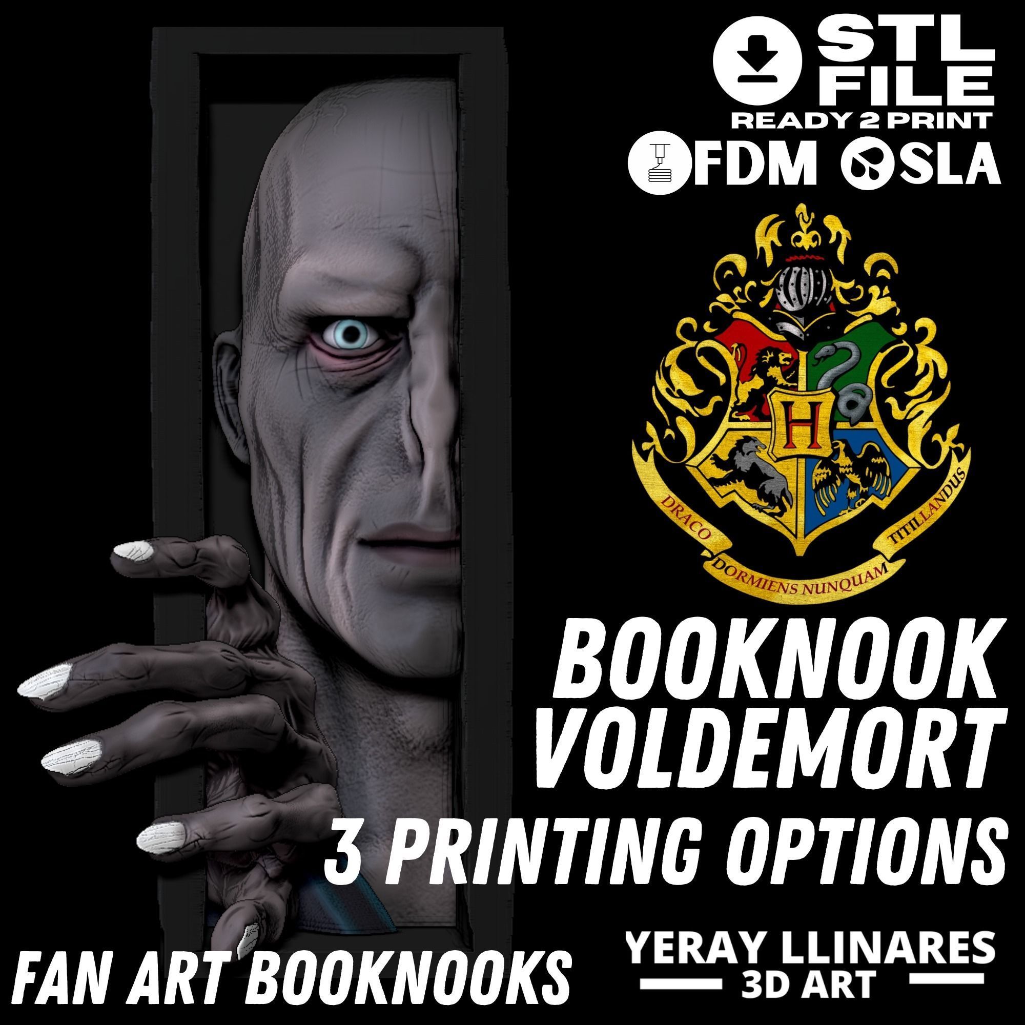 BOOK NOOK VOLDEMORT DE HARRY POTTER UNIVERSE 3D model 3D printable ...