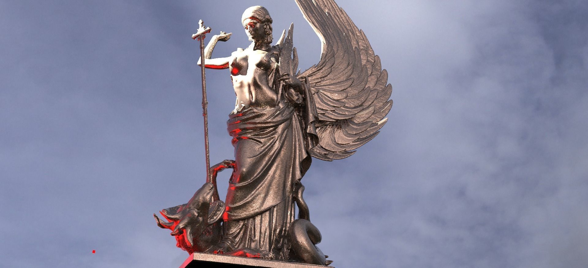 Medieval Angel slaying Dragon Collection 1 3D model | CGTrader