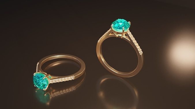 Diamond Ring free 3D model 3D printable | CGTrader