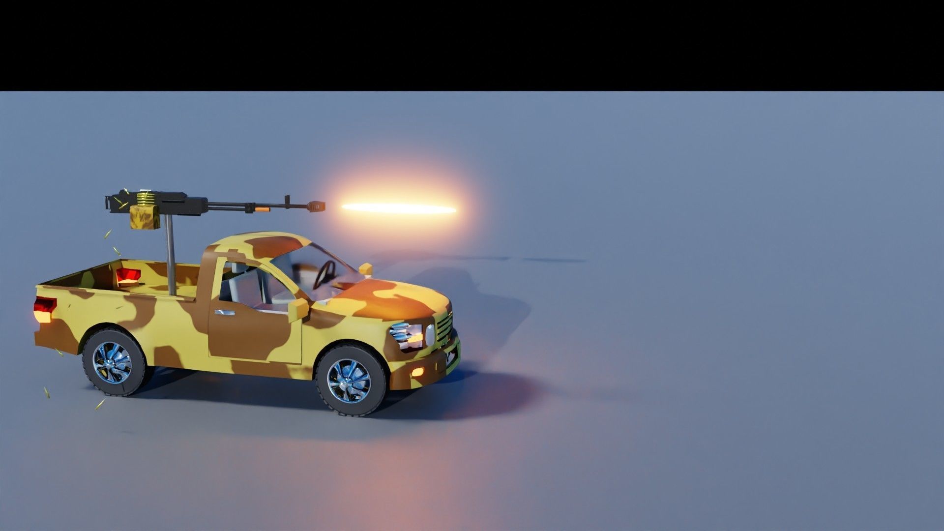 3D model Fighting Verhicle Machine Gun Firing VR / AR / low-poly | CGTrader