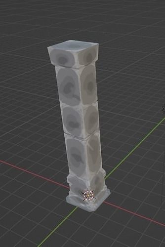 Stylized low poly hand painted pillar free 3D model | CGTrader