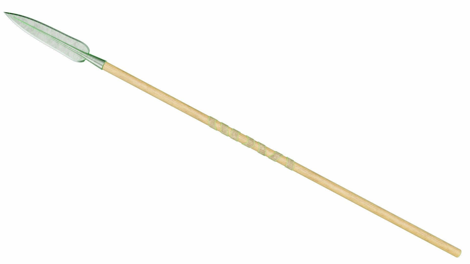 Spear with leaf shaped tip 3D model | CGTrader