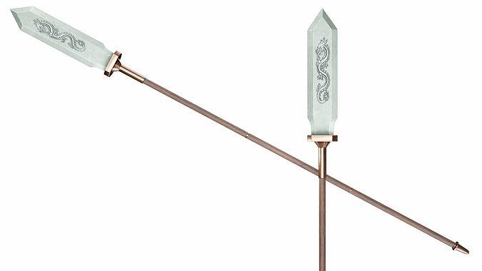 3D model Spear with straight tip VR / AR / low-poly | CGTrader