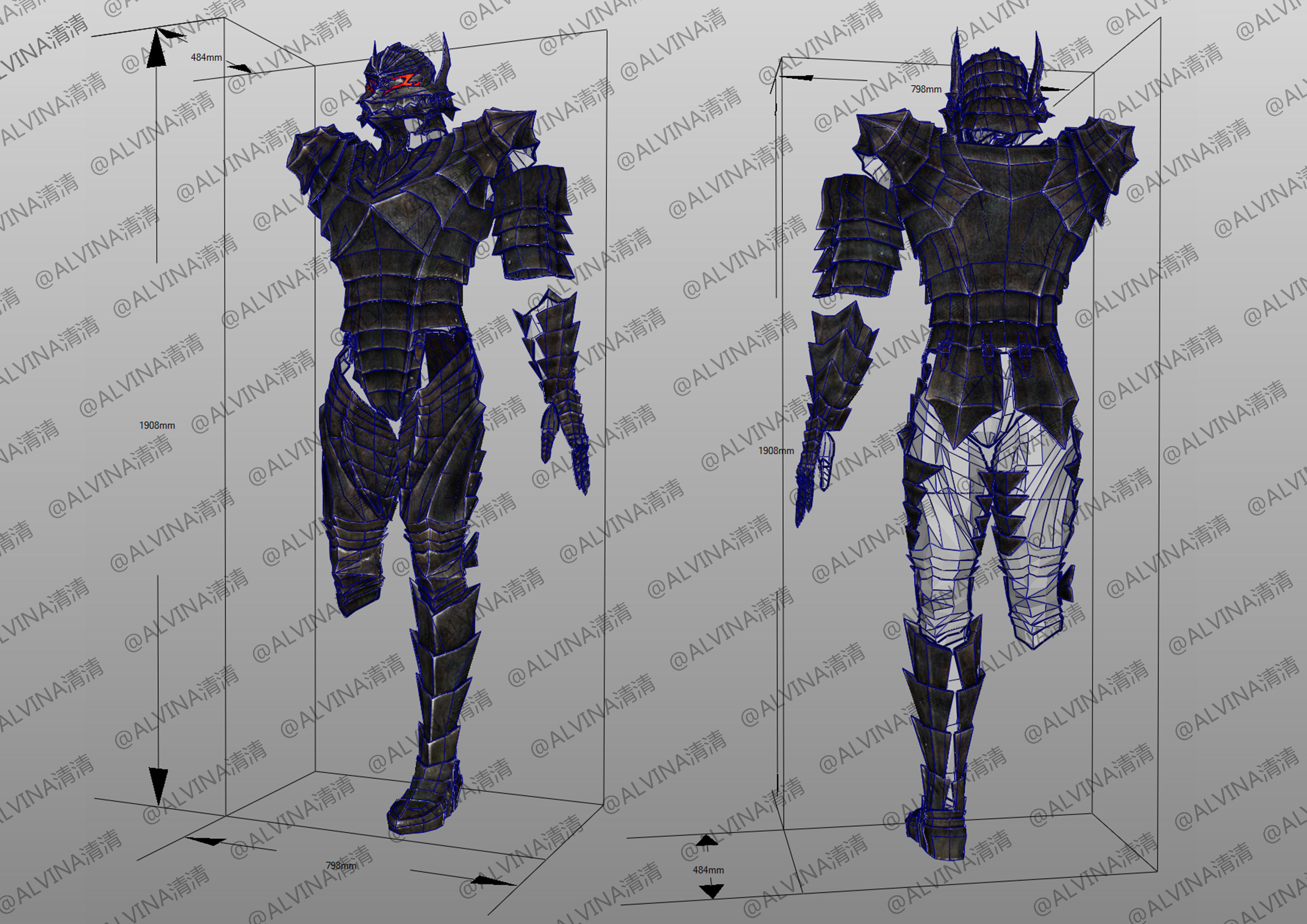 3D model Guts Berserker Armor - Cosplay Pepakura Foam Full VR / AR ...