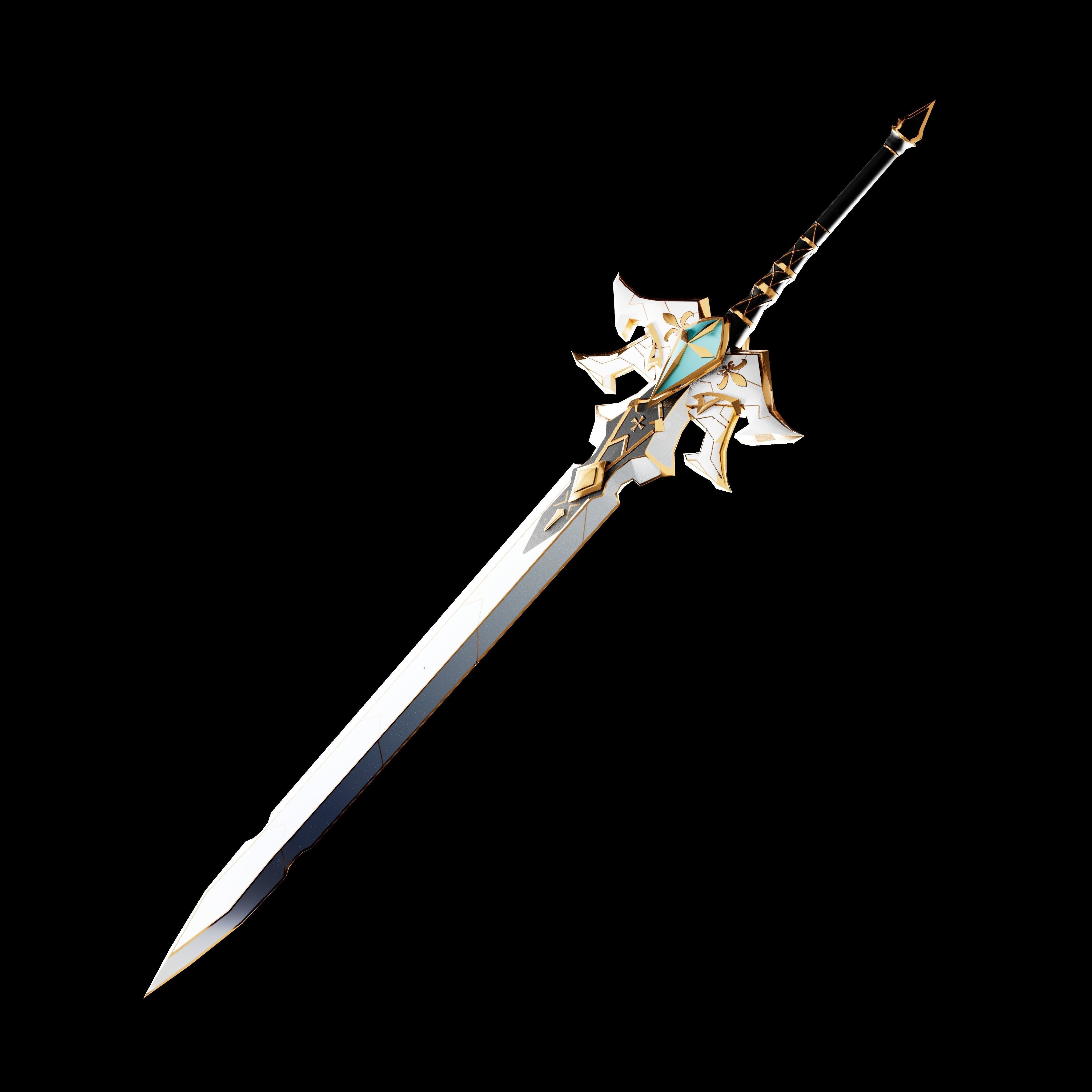 3D model white wing sword VR / AR / low-poly | CGTrader
