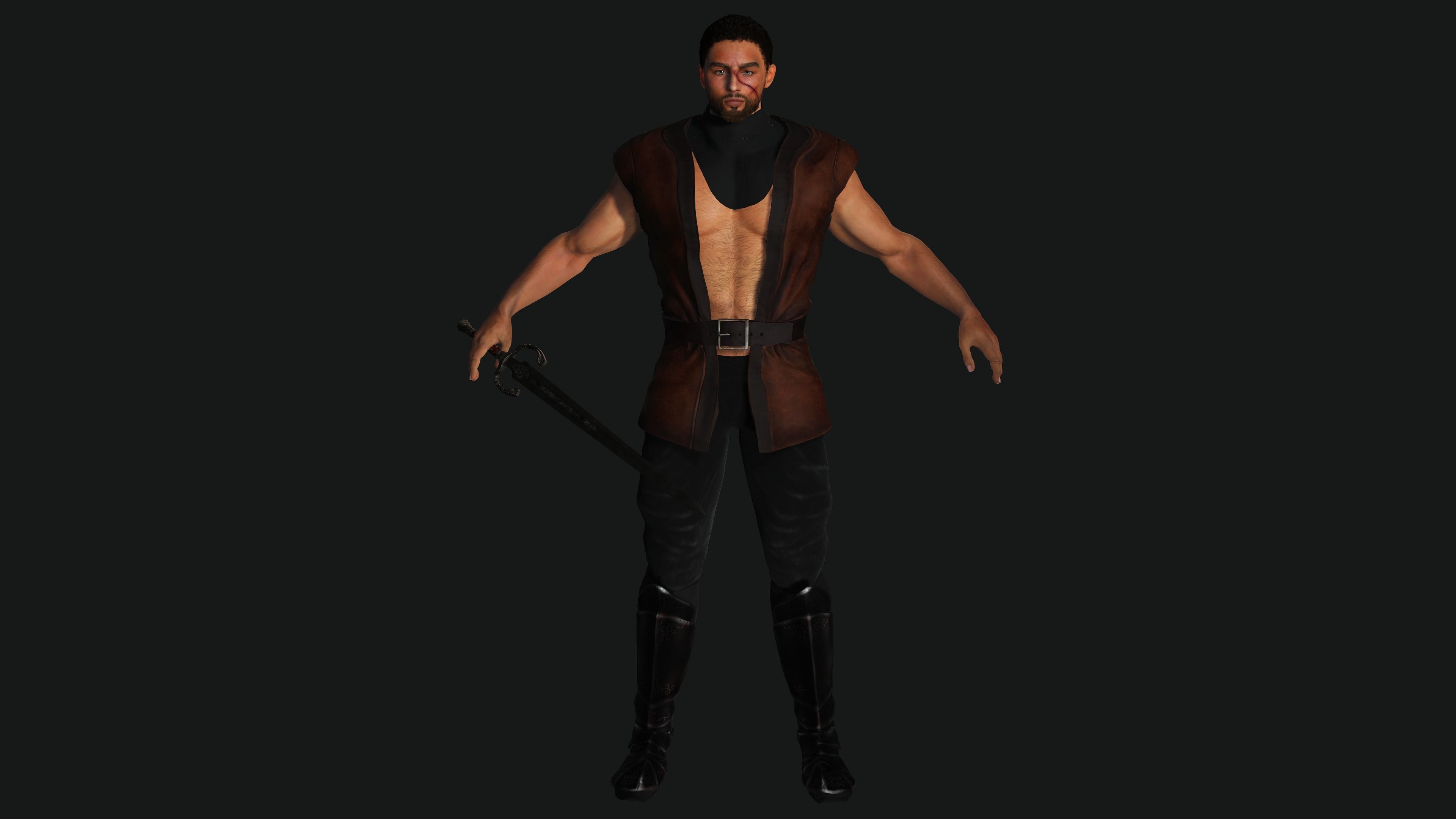 3D model AAA 3D FANTASY MALE ASSASSIN CHARACTER-REALISTIC RIG GAME ...