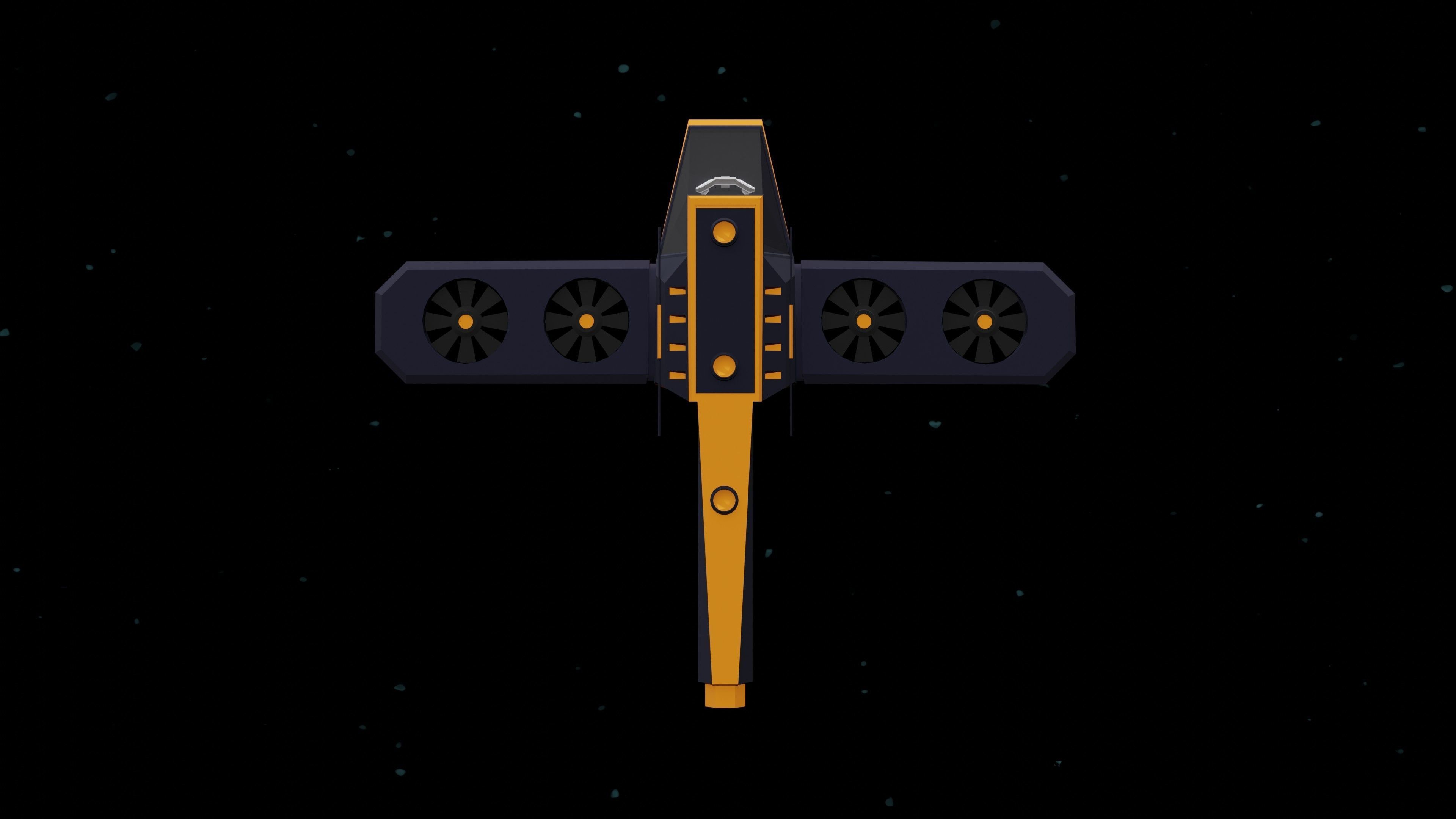 3D model 6 Sci-Fi Low Poly Ships with 5 Different Color Variations VR ...