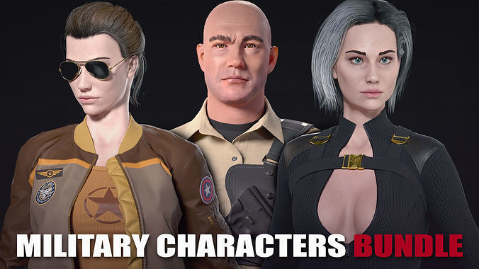 Military Characters Bundle 3D Model Collection | CGTrader