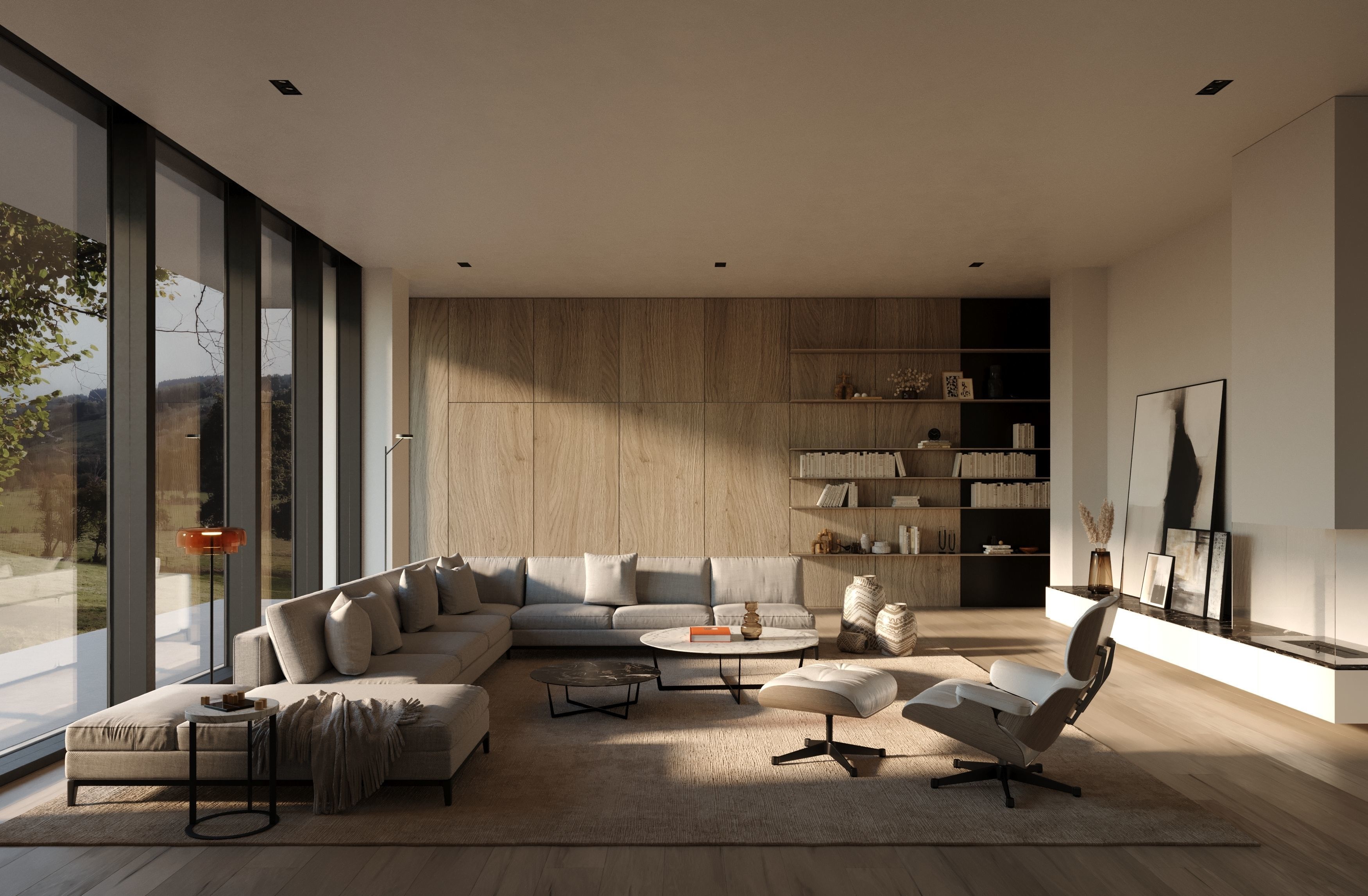 PANORAMA LIVING ROOM - Interior scene - 3d model 3D model | CGTrader