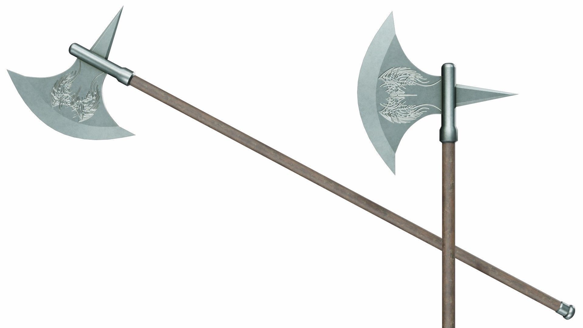 Collection of 40 spears and halberds 3D model | CGTrader