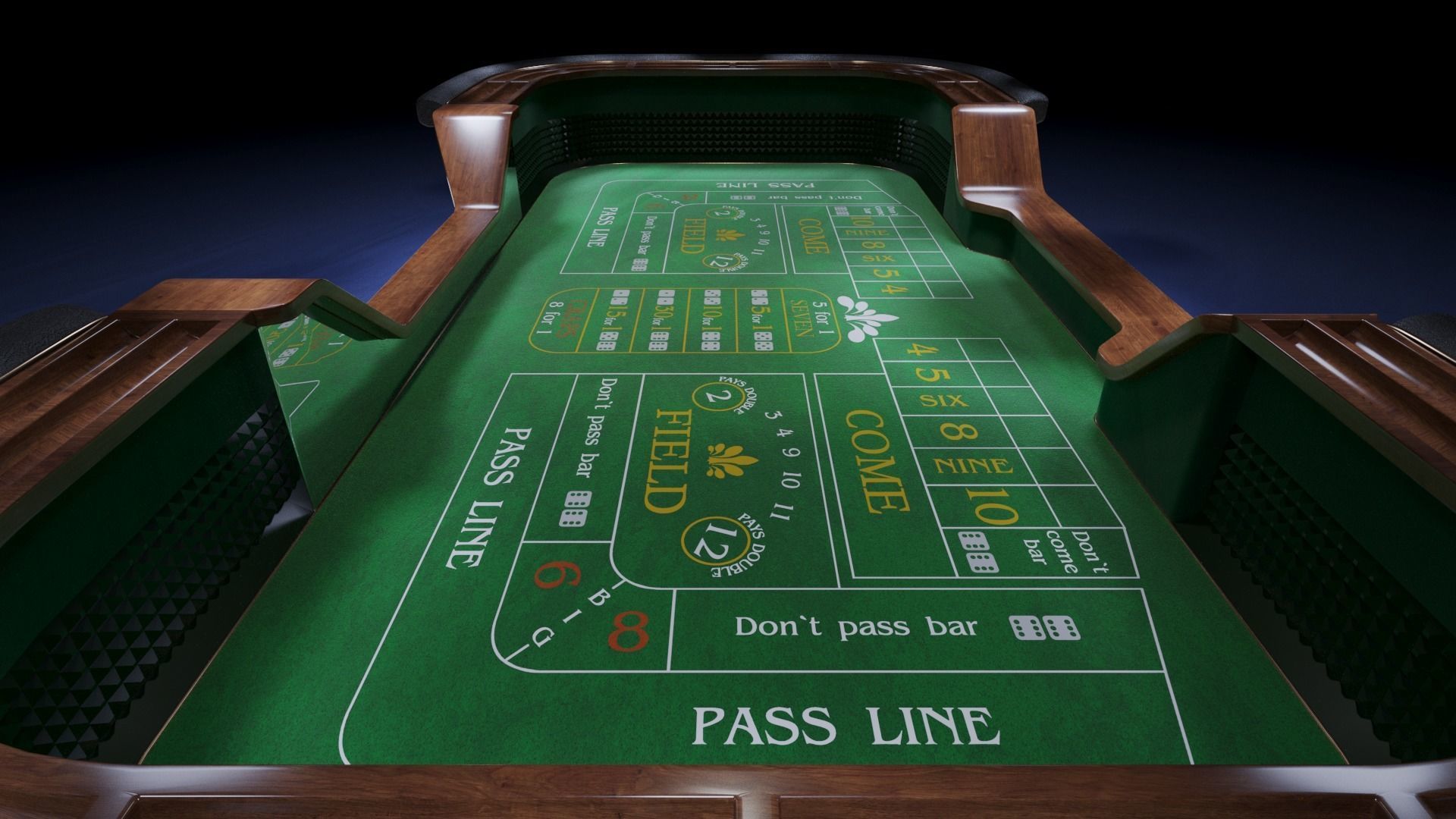 Casino Craps Table 3D model | CGTrader