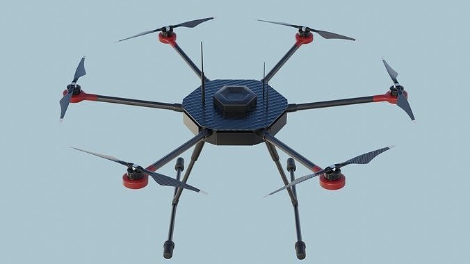 3D model Hexacopter heavy drone UAV model VR / AR / low-poly | CGTrader