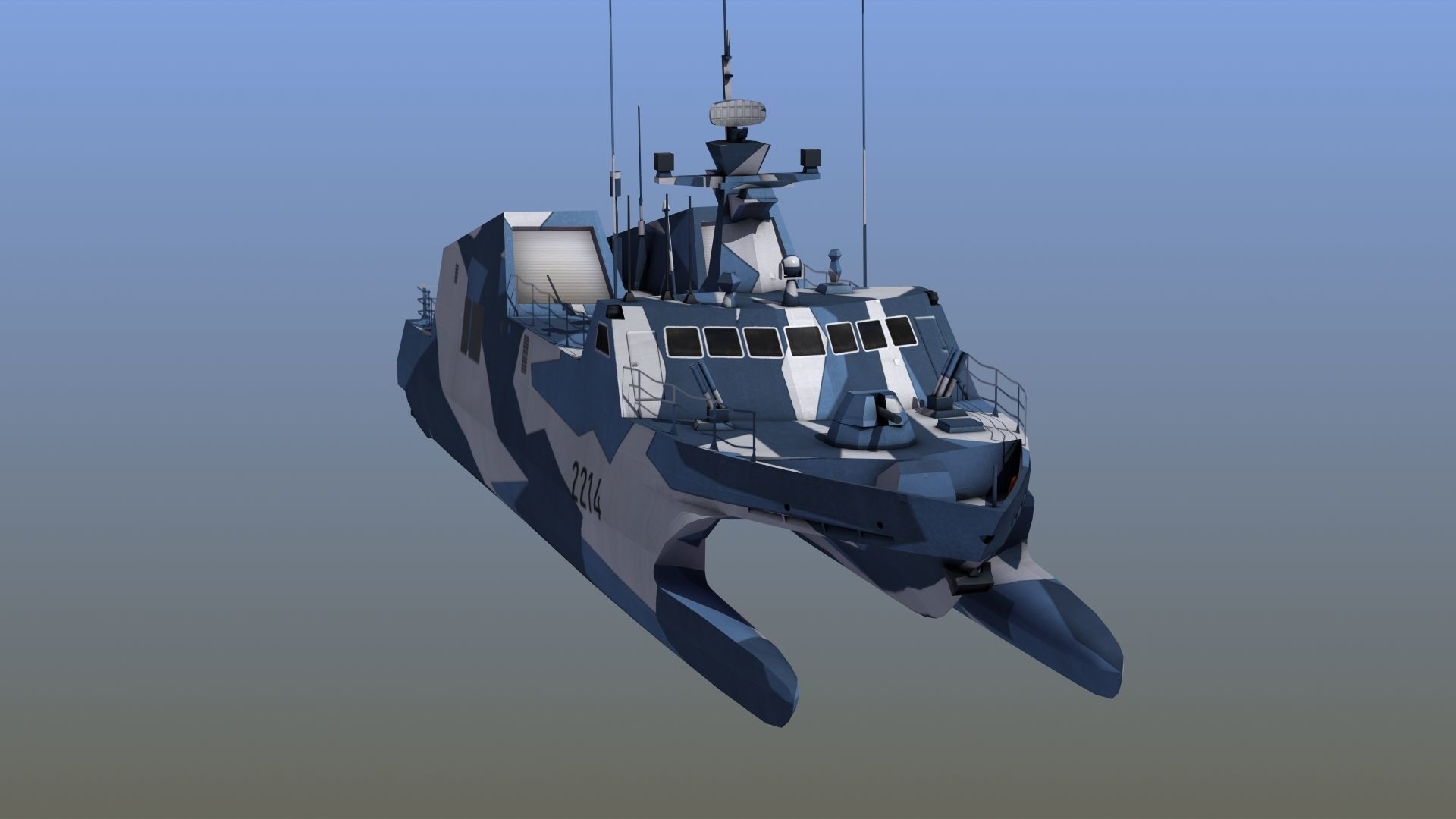 Type 22 Houbei Missile Boat 3D model | CGTrader