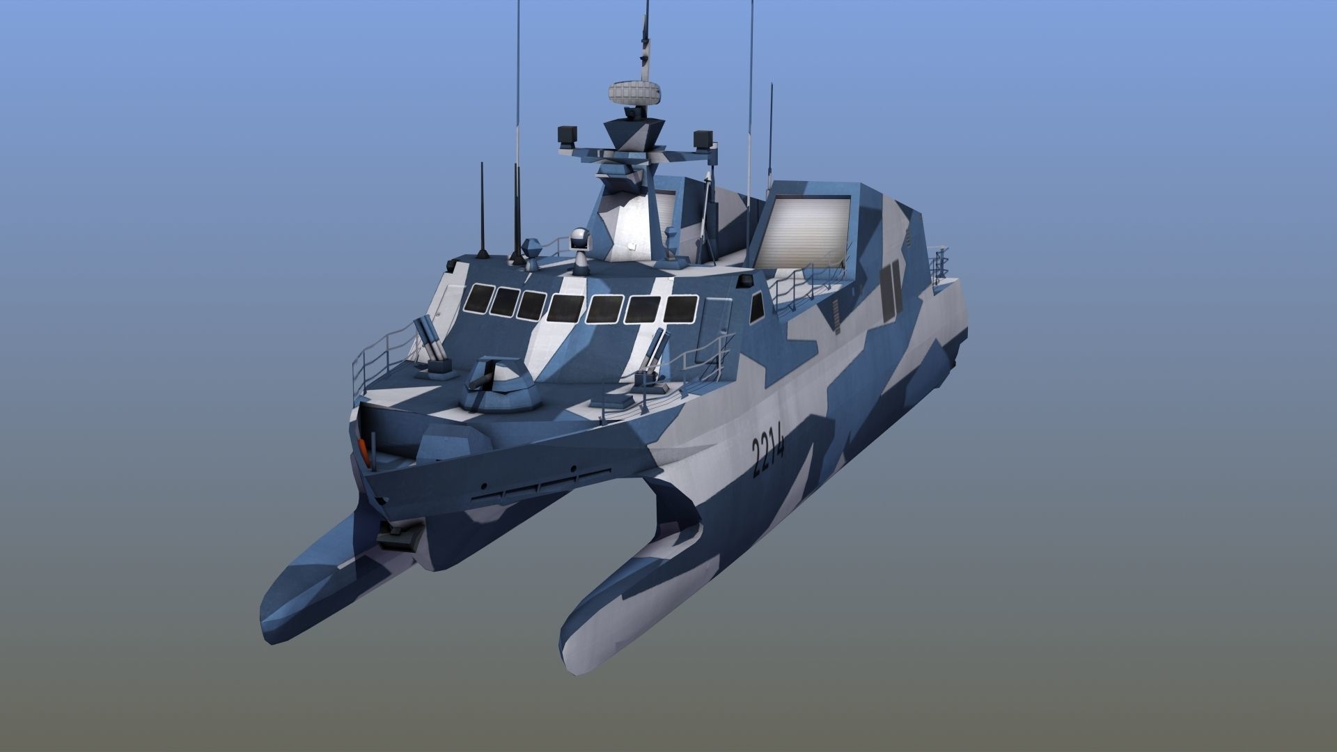 Type 22 Houbei Missile Boat 3D model | CGTrader