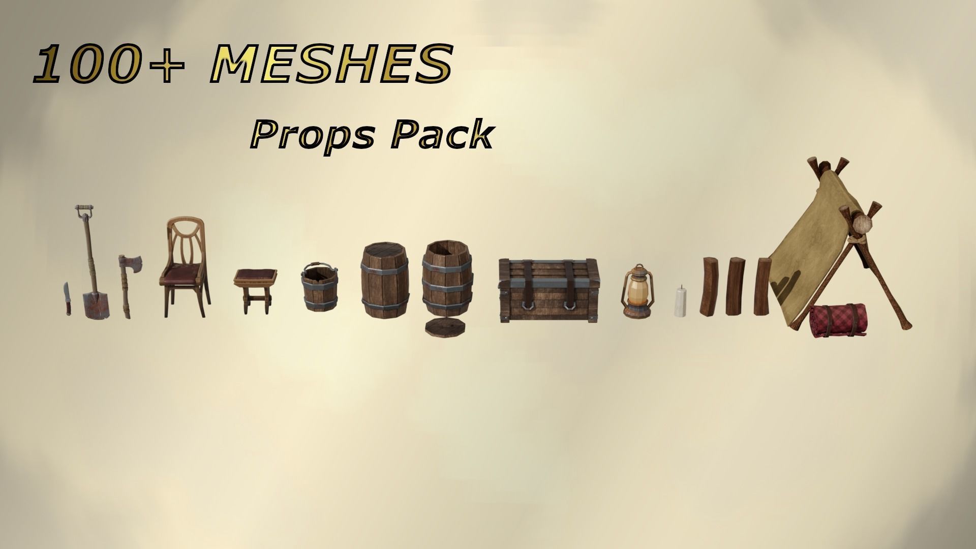 3D model Stylized Props Pack - over 100 QUALITY MESHES VR / AR / low ...