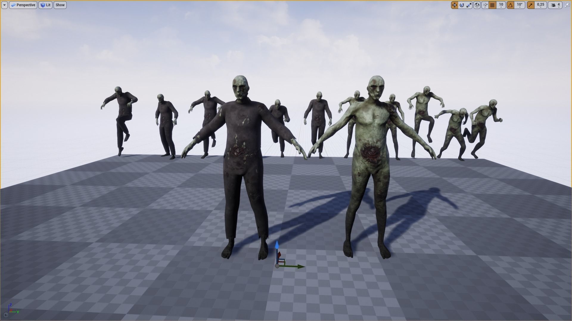 3D model Zombie VR / AR / low-poly rigged | CGTrader