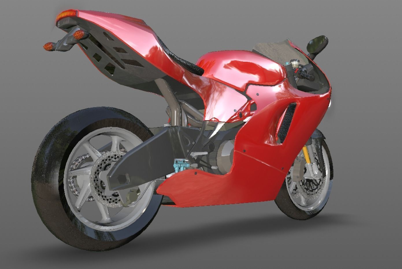 3D model Ducati Heavy Bike 3D Model Games and VR-AR Sports Bikes VR ...