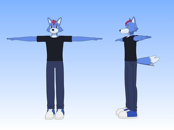 Furry Pride OC - Okake 3D model | CGTrader