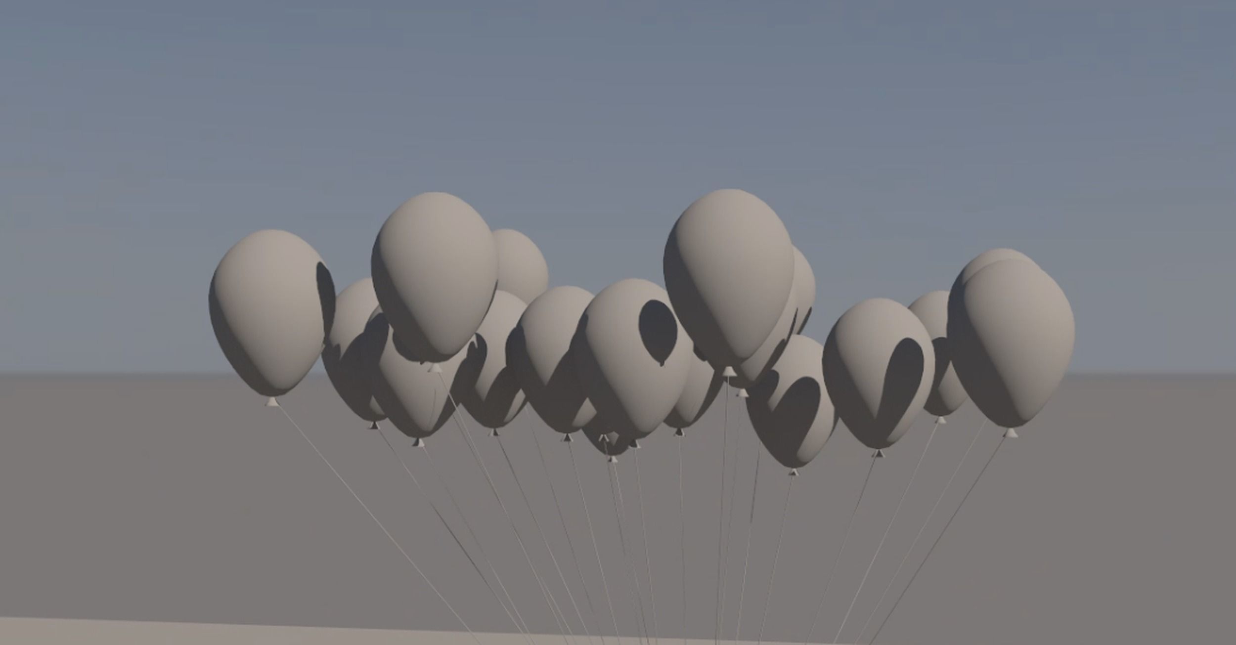 Animated ballons 2 sets idle and released in the air 3D model animated ...