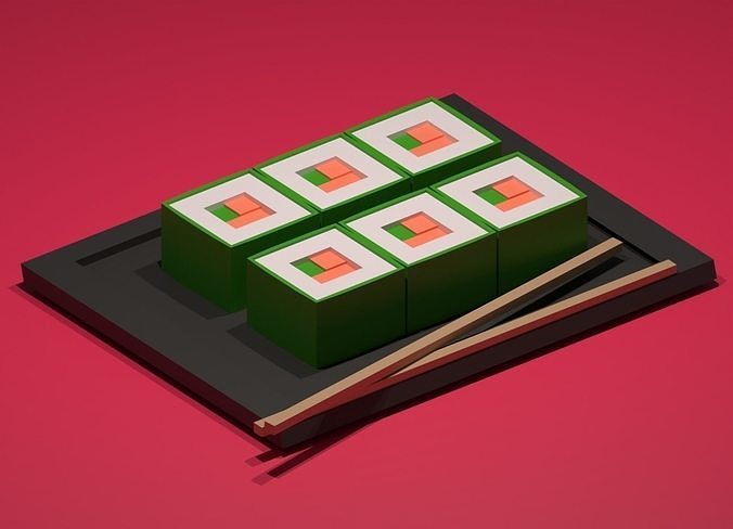 sushi 3D model | CGTrader