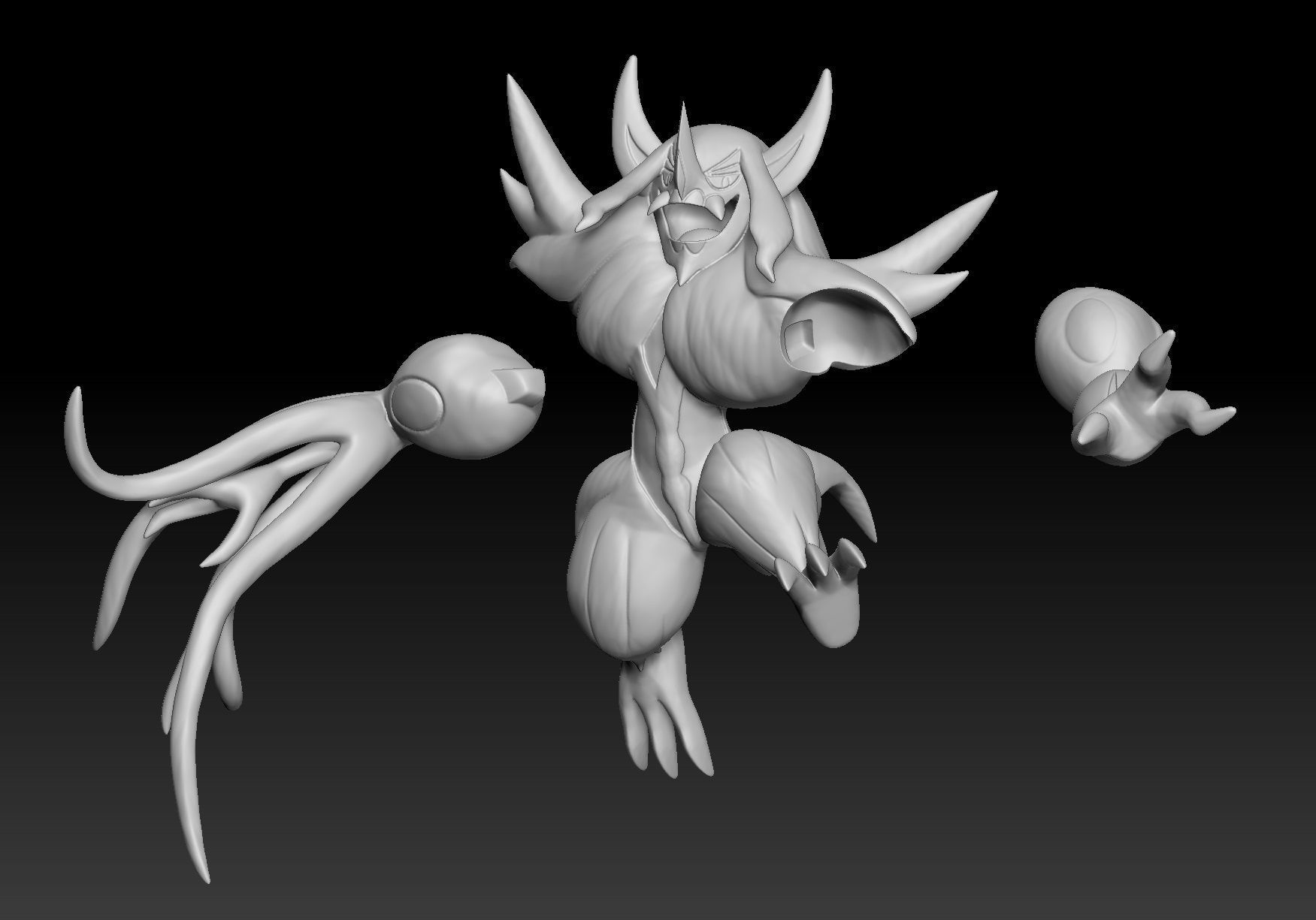 Pokemon Impidimp Morgrem Grimmsnarl 3D model 3D printable | CGTrader