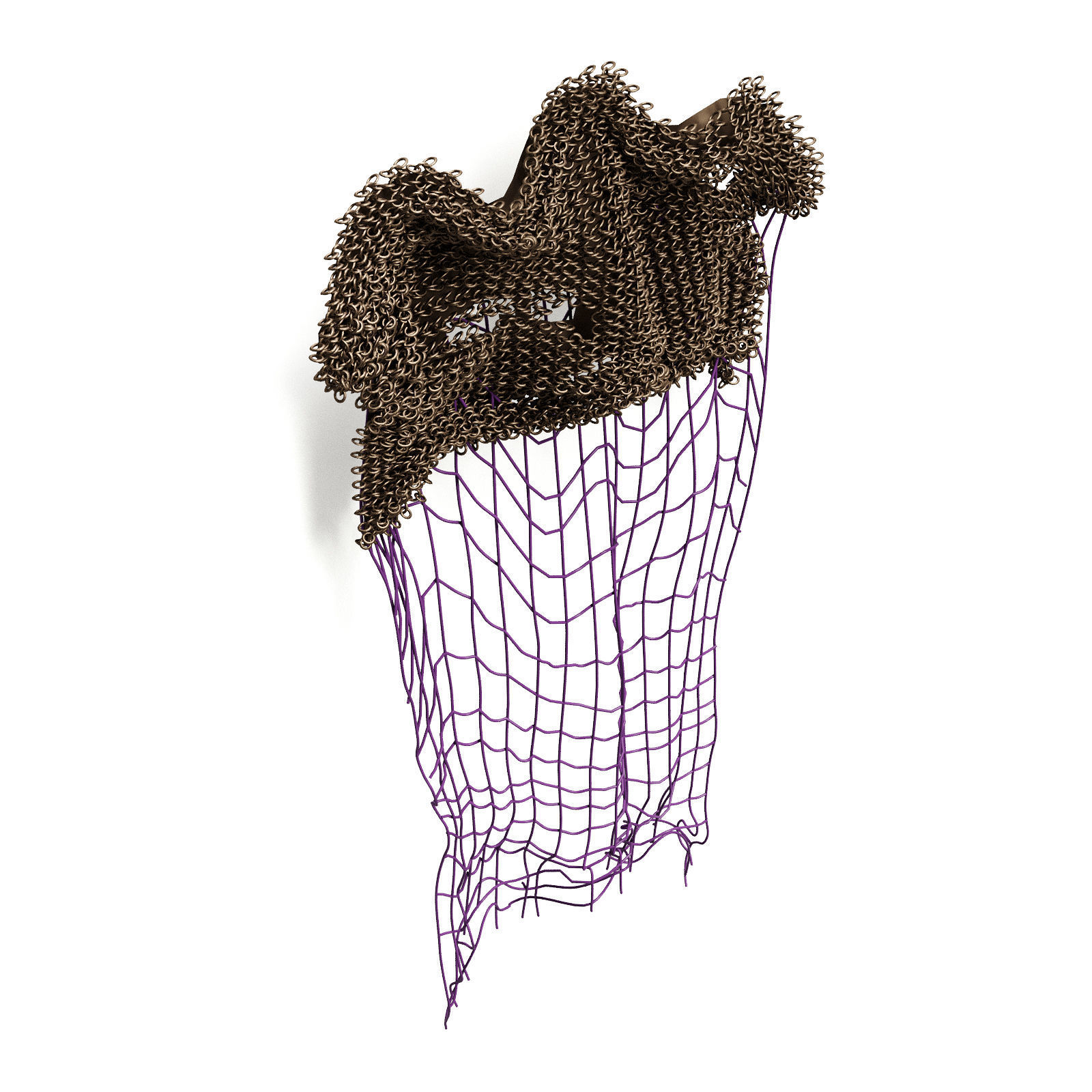Chains and net wall decor 3D model | CGTrader