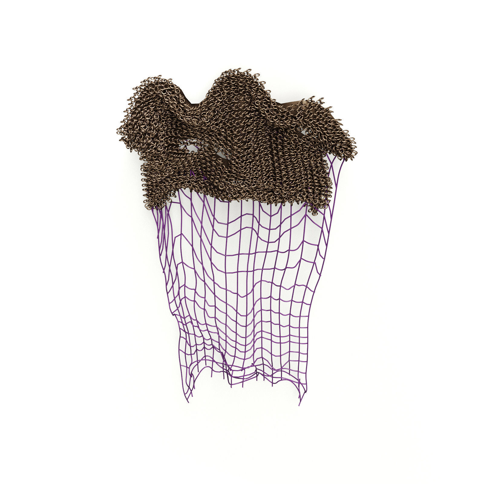 Chains and net wall decor 3D model | CGTrader