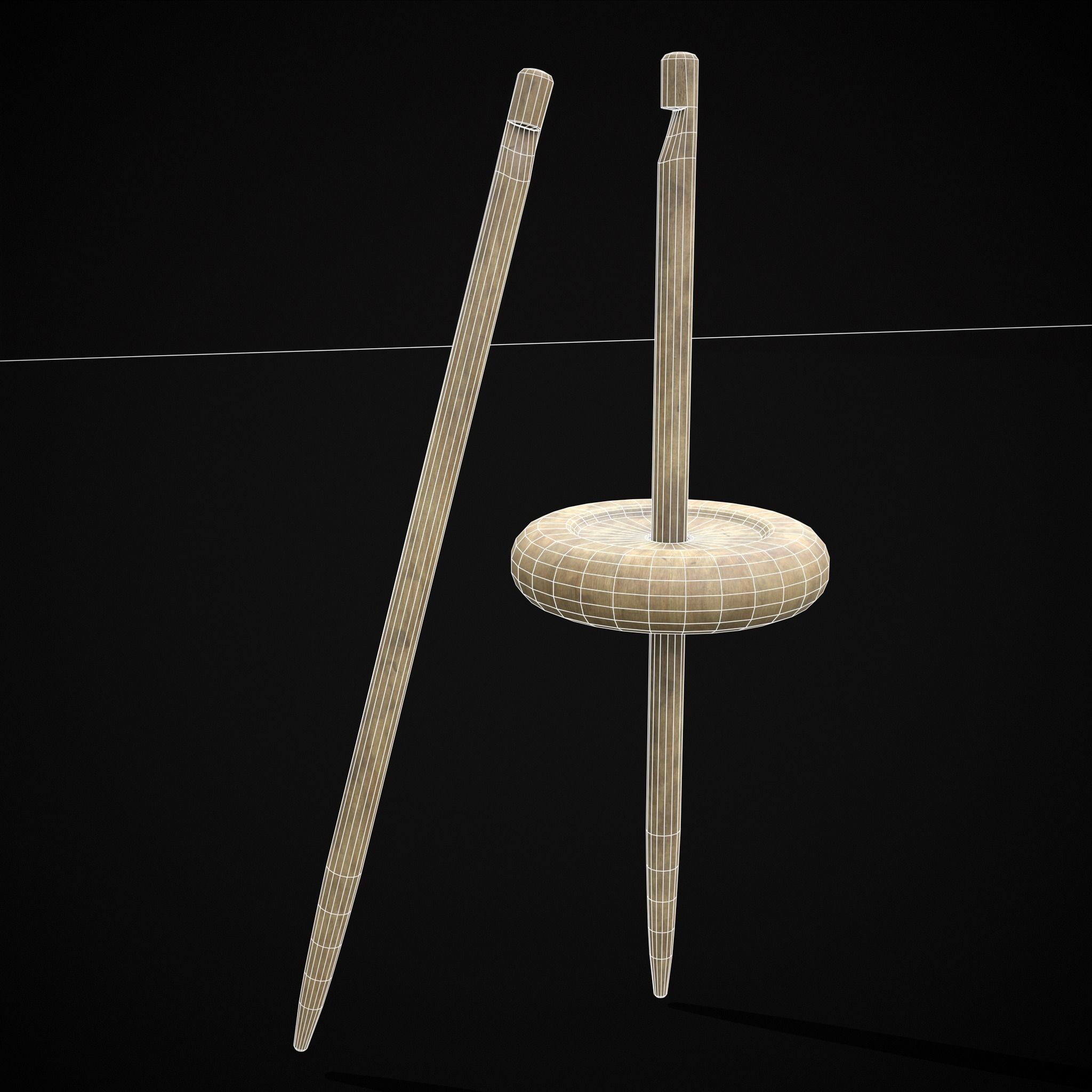3D model Wooden Whorl Spindle VR / AR / low-poly | CGTrader