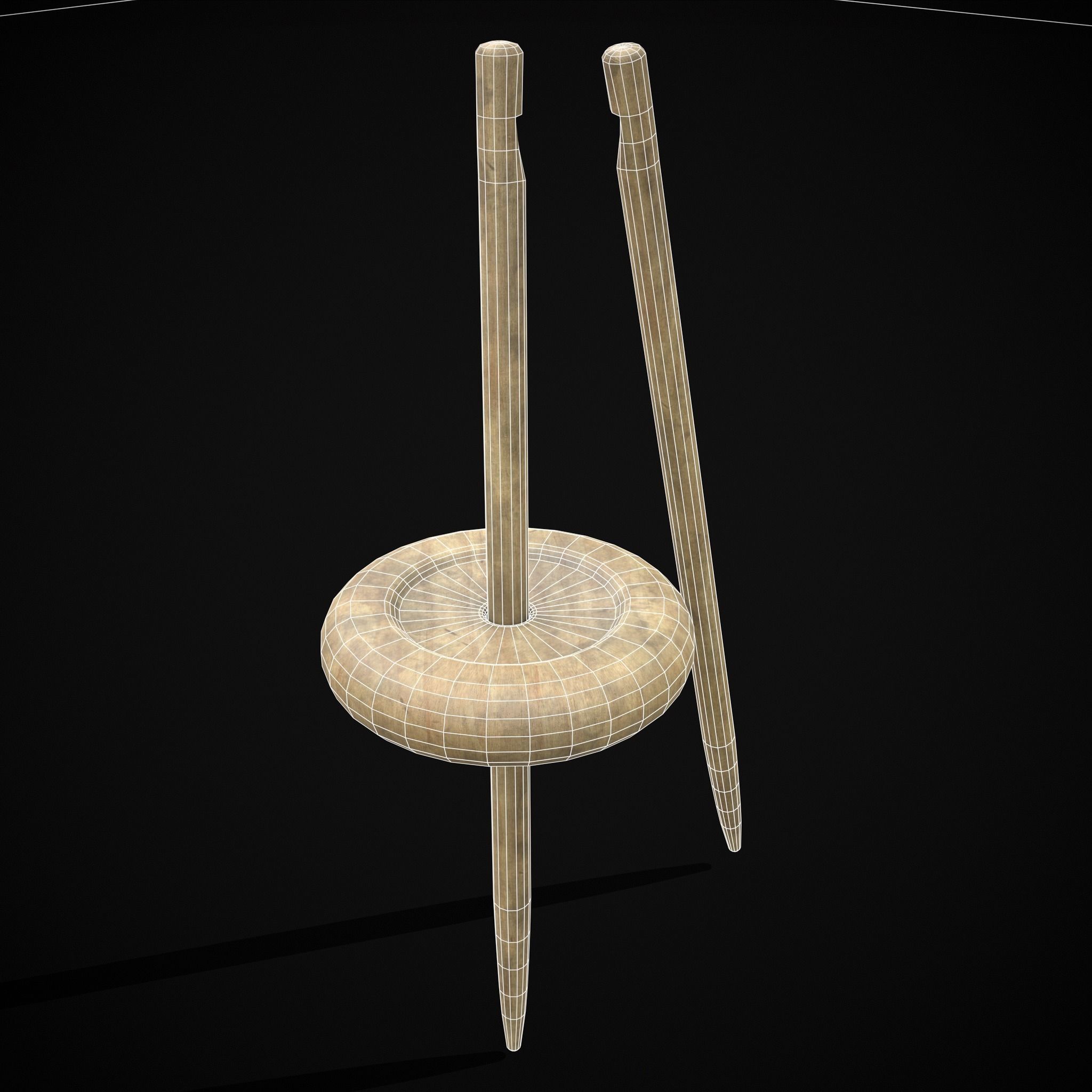3D model Wooden Whorl Spindle VR / AR / low-poly | CGTrader