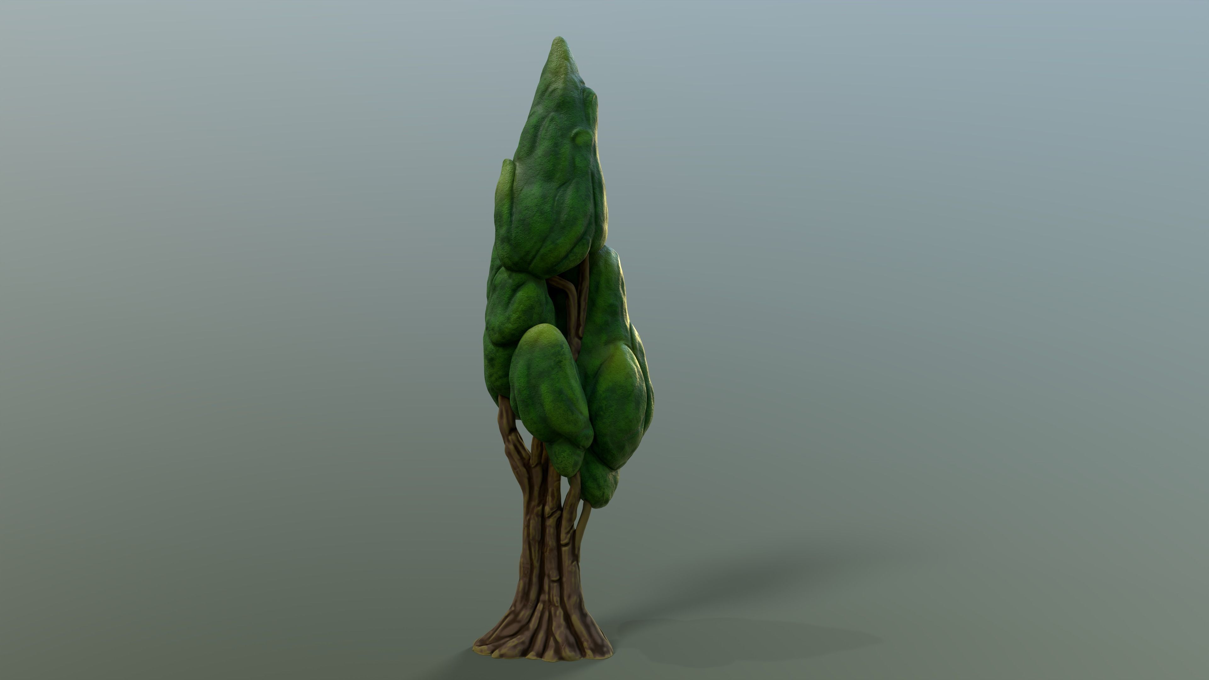 3D model Cypress Stylized Tree VR / AR / low-poly | CGTrader