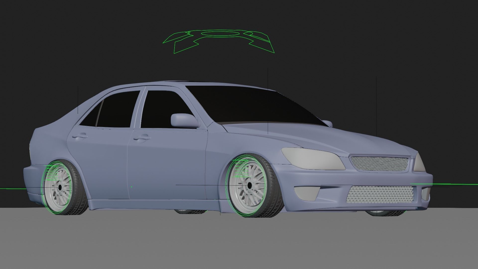 Lexus is300 3D model rigged | CGTrader