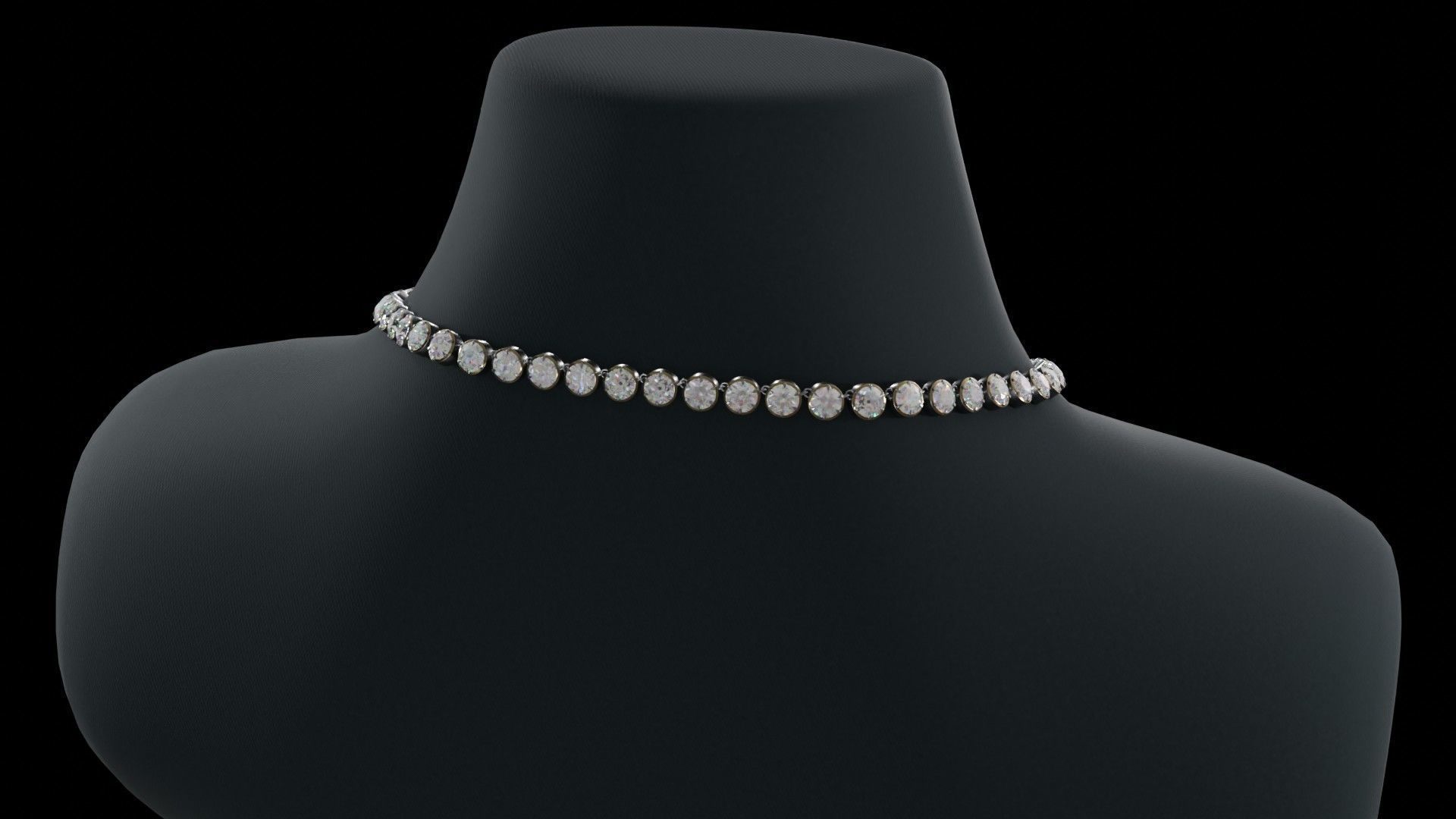 Blender Cycles Diamond Necklace Scene 3D model animated | CGTrader