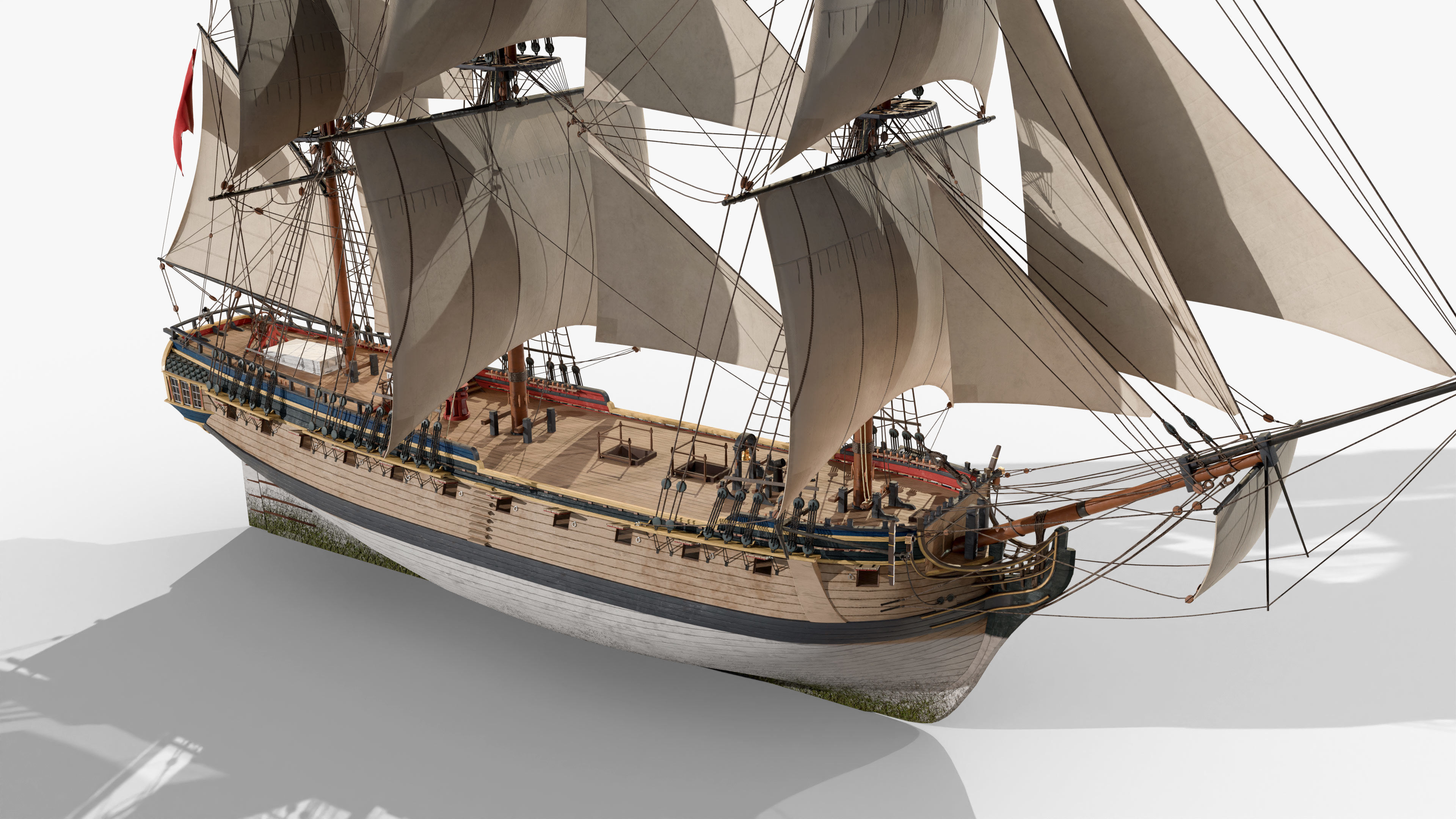 HMS Rose 3D model | CGTrader