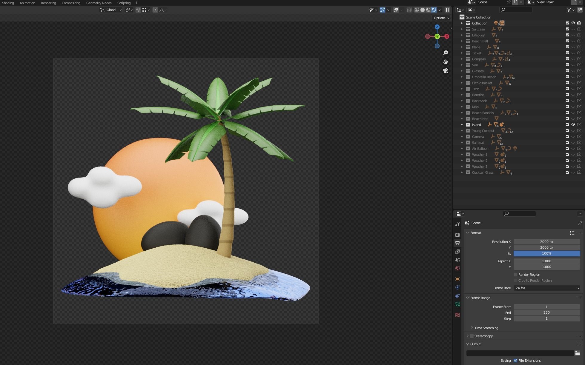 25 Icons Travel Pack 3D model | CGTrader