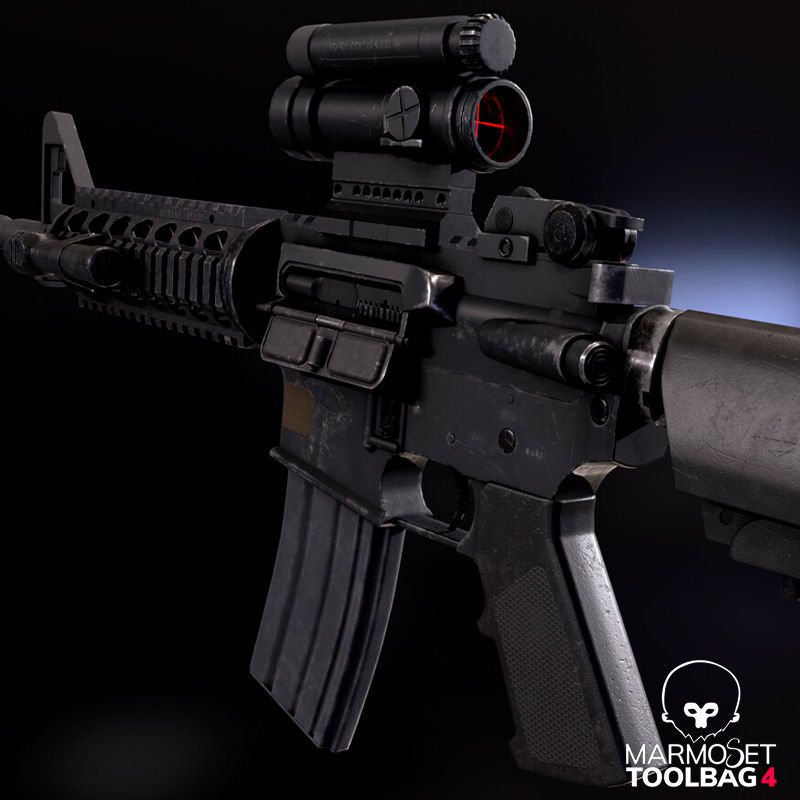 3D model M4A1 WIREFRAME VR / AR / low-poly | CGTrader
