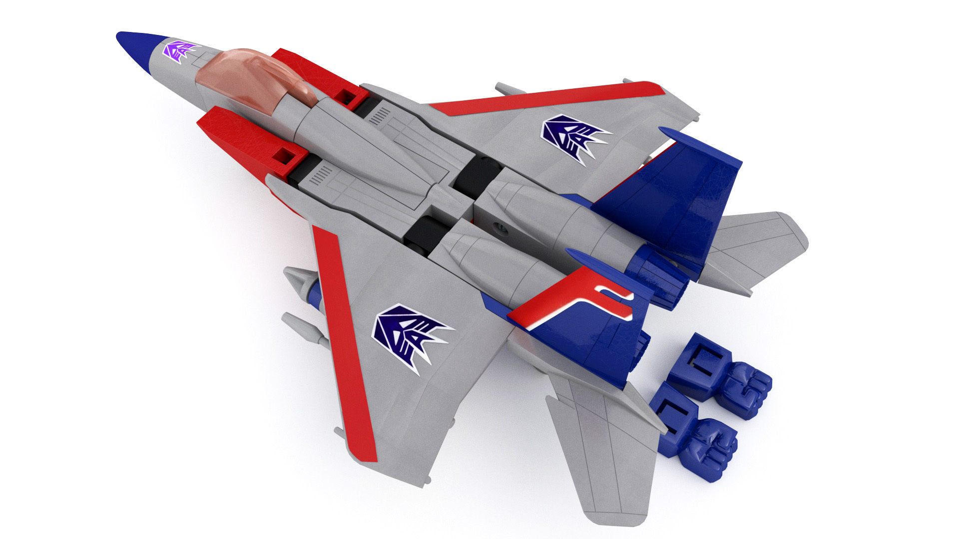 Starscream g1 vintage toy 3D model animated rigged | CGTrader