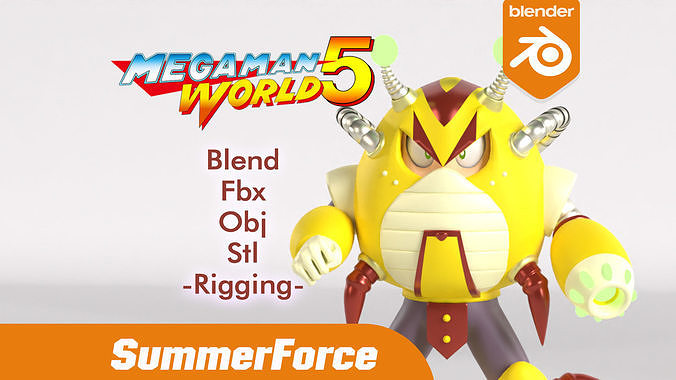 Venus Mega Man V 3D model rigged | CGTrader