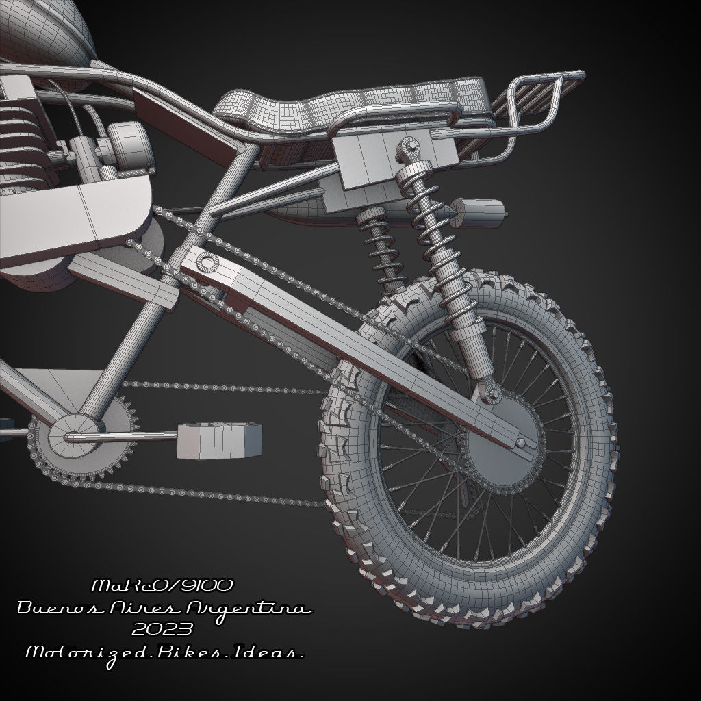 Motorized Bike Yamaha Penta 3D model | CGTrader