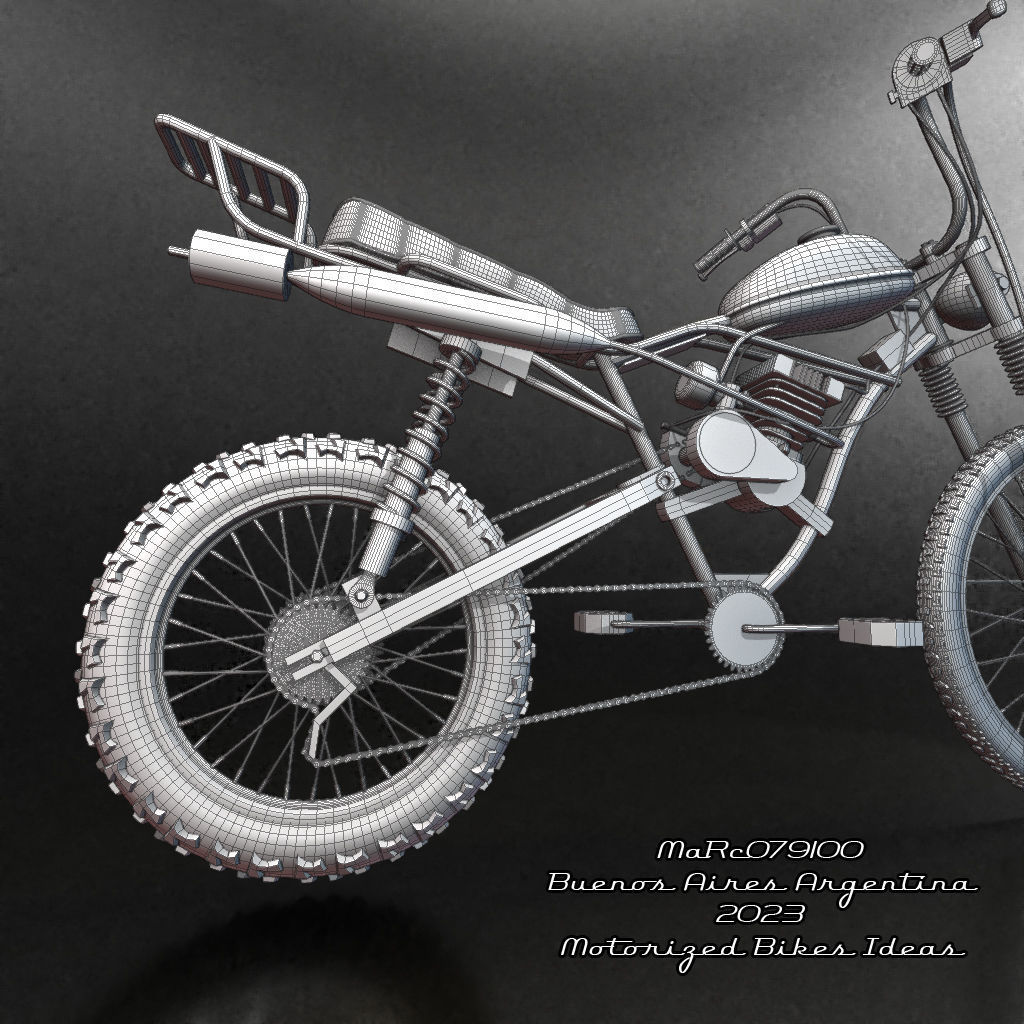 Motorized Bike Yamaha Penta 3D model | CGTrader