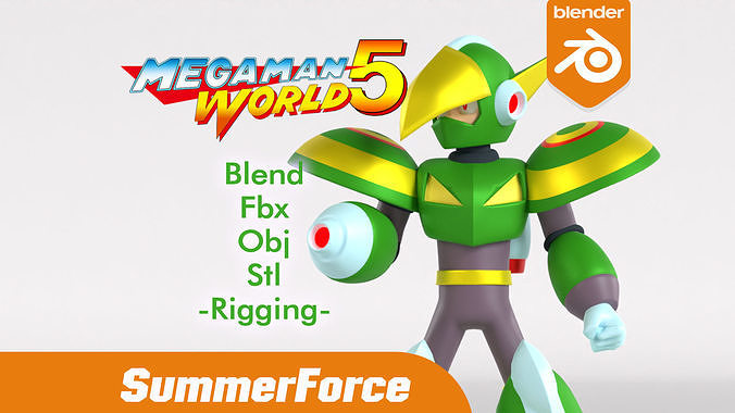 Jupiter Mega Man V 3D model rigged | CGTrader