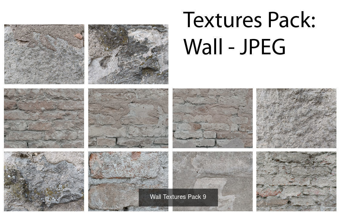 Wall Textures Pack 1-10 3D Model Collection | CGTrader