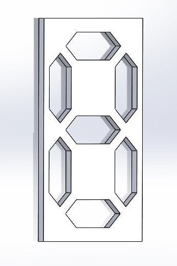 1 DIGIT 7 SEGMENT DSIPLAY 3D model 3D printable | CGTrader