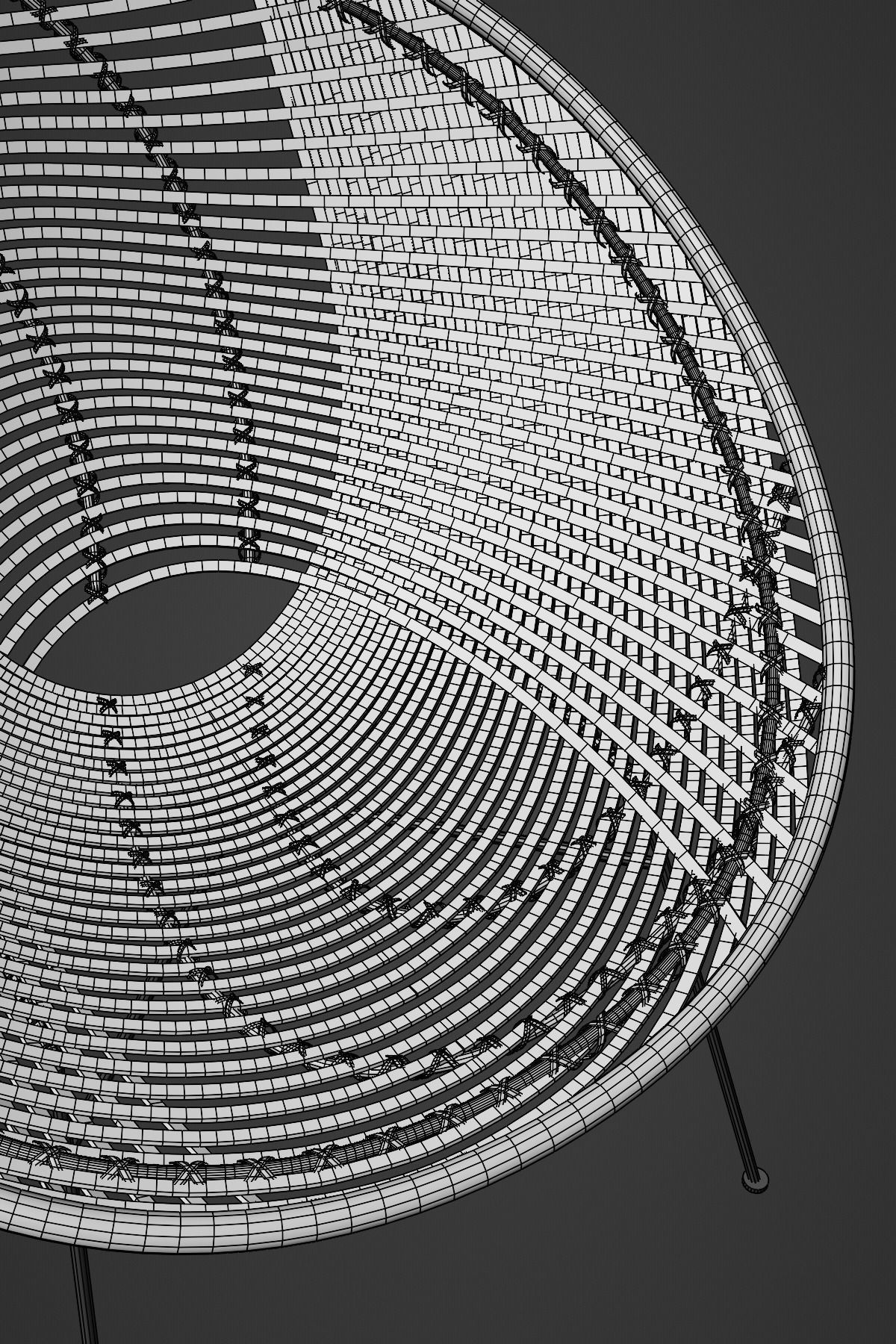 Wicker Round Rattan Chair 3D model | CGTrader