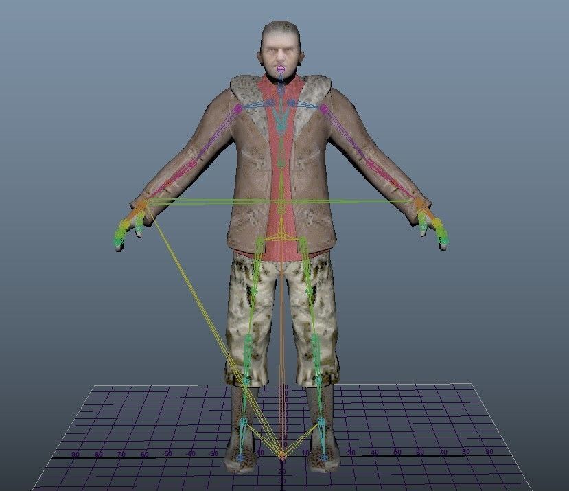 3D model Low poly military man character Old school ps2 games look VR ...