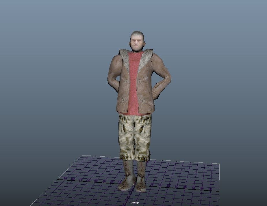 3D model Low poly military man character Old school ps2 games look VR ...