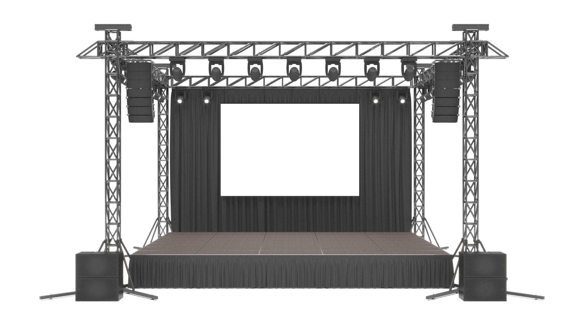 Mini Concert Stage 3D model | CGTrader