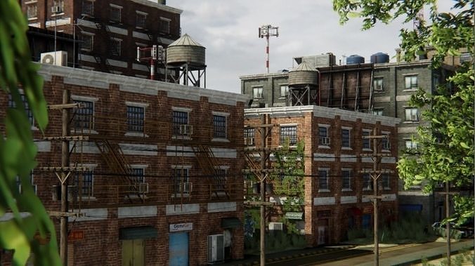 3D Model Collection Post Apocalyptic Environment pack VR / AR / low ...