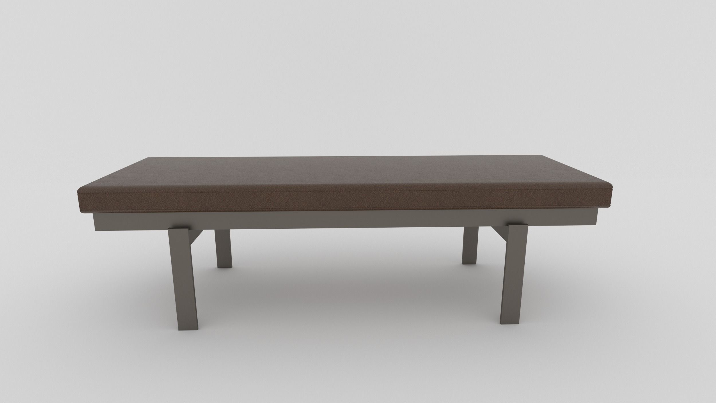 Sleek Metal Frame Banquette 3D MODEL 3D model | CGTrader