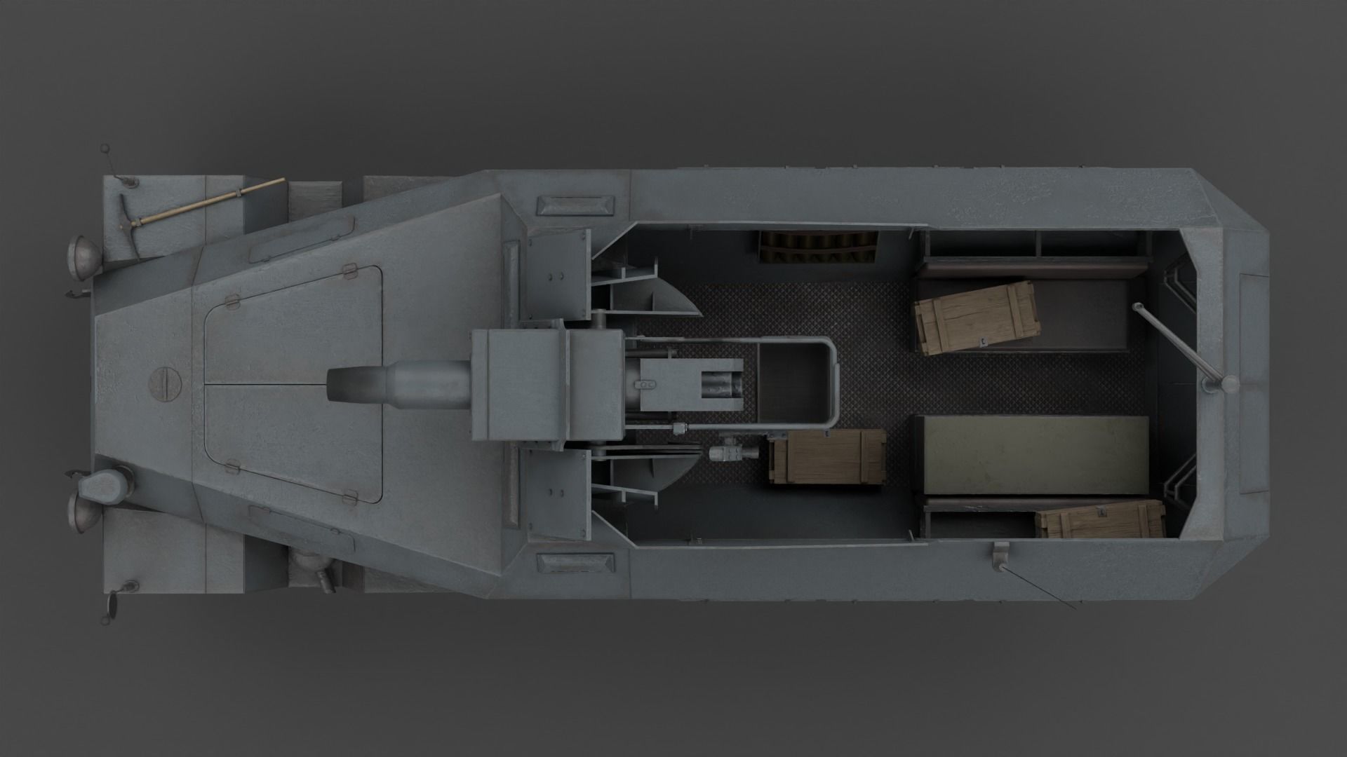 3D model SdKfz 251-9 Stummel Infantry Support Vehicle VR / AR / low ...